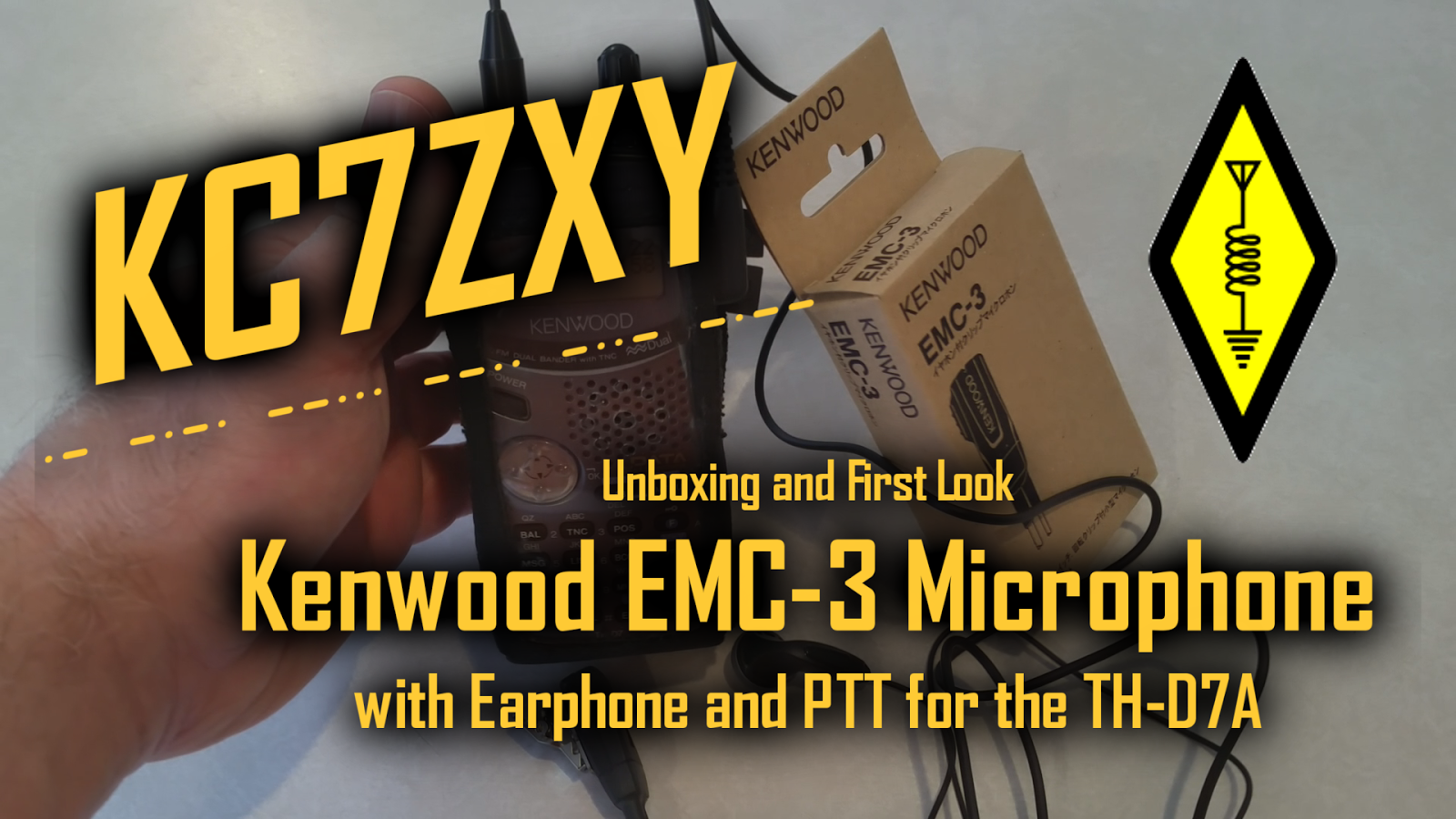 KC7ZXY: Kenwood EMC-3 Clip Microphone with Earphone | Unboxing and ...