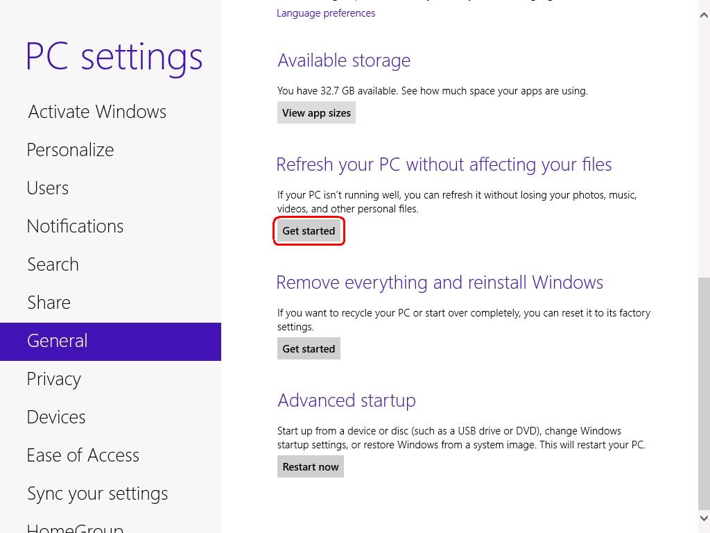 My Tech Sharing: Windows 8 Refresh & Reset