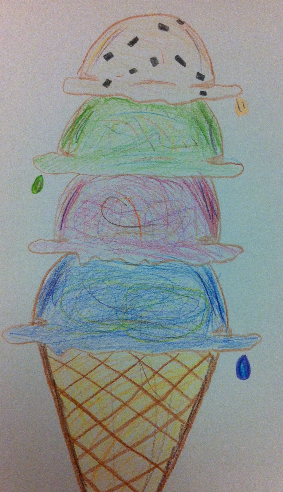 Angela Anderson Art Blog: Ice Cream Colored Pencil Drawings - Kid's Art ...