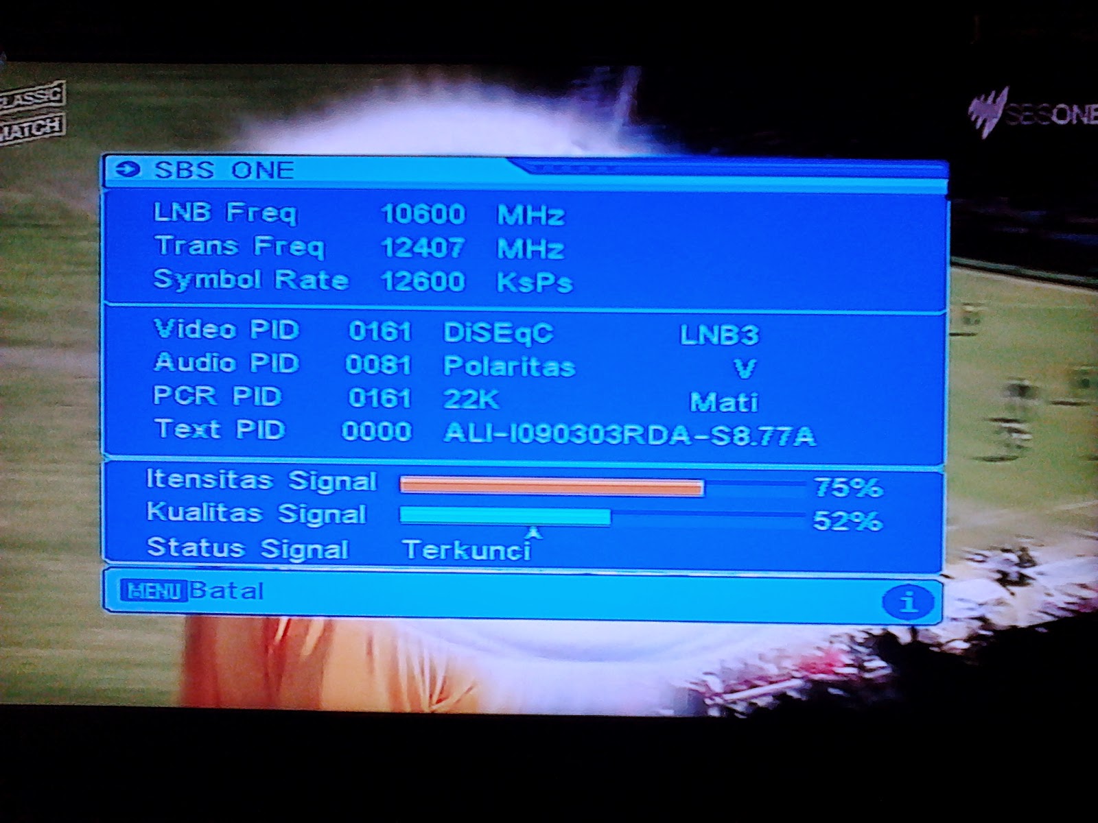 Tracking: CARA LOCK OPTUS D1 (sbs group)