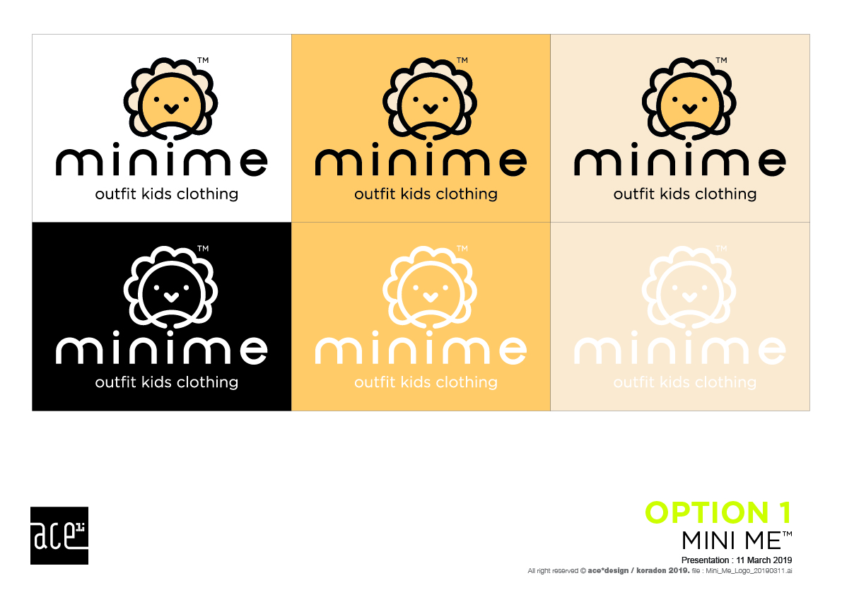 ace*design / koradon: Mini Me Logo 1st Draft