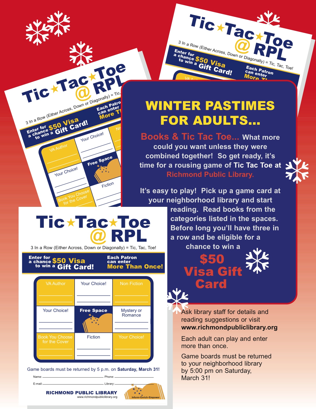 Richmond Public Library Staff Picks: Tic-Tac-Toe at Your Library