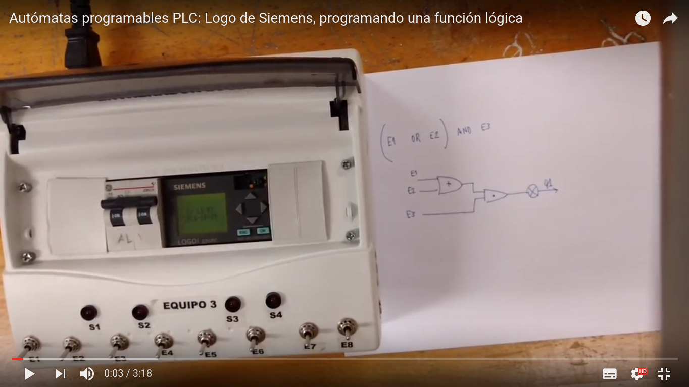 fp Kanarias: Logo! de Siemens: programación directa del autómata