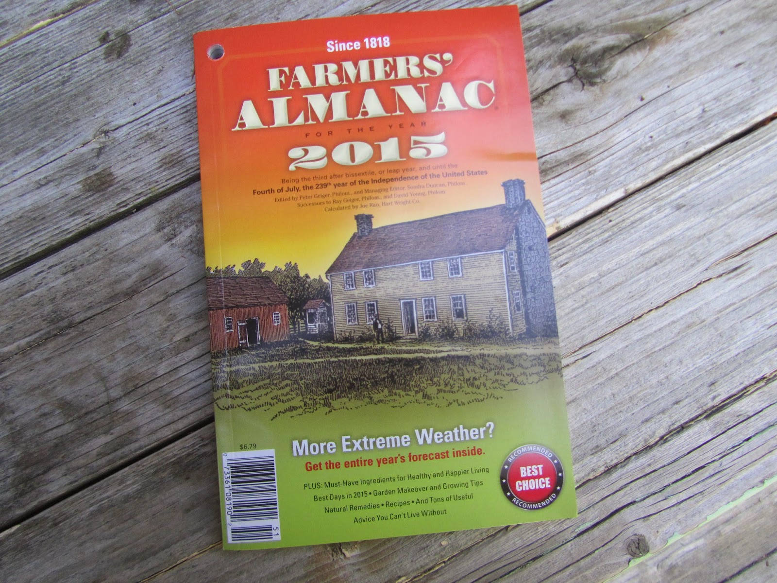 Jen & the Bean stalk: 2015 Farmers Almanac