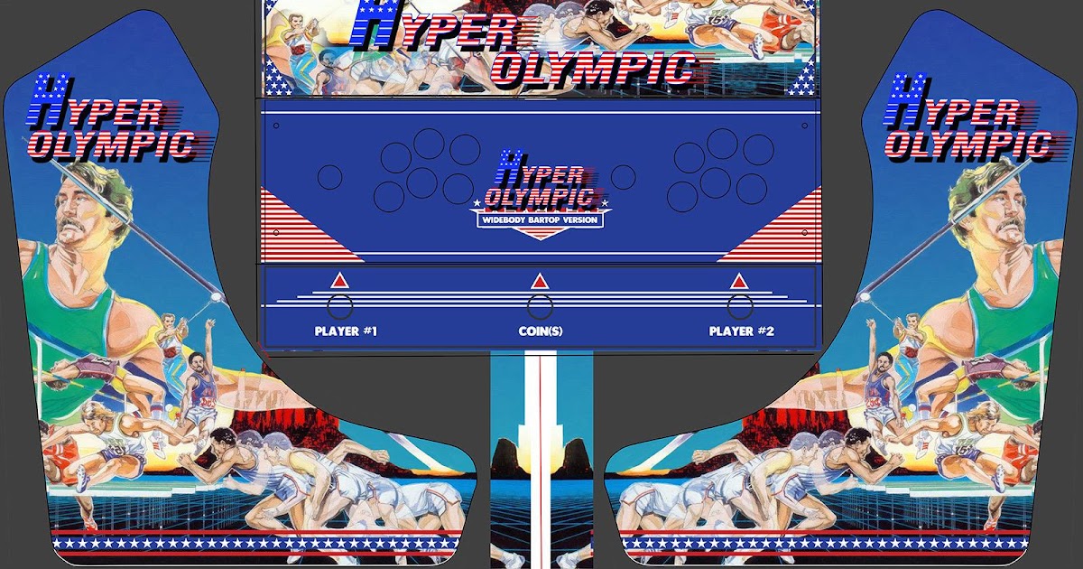 Arcade Bartop : Hyper Olympic Artwork for the ArcadeForge Bartop