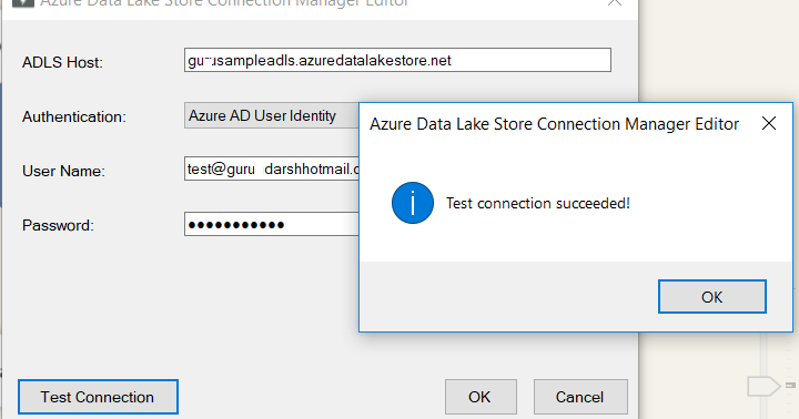 Data and Analytics: Connecting to Azure DataLake using SSIS
