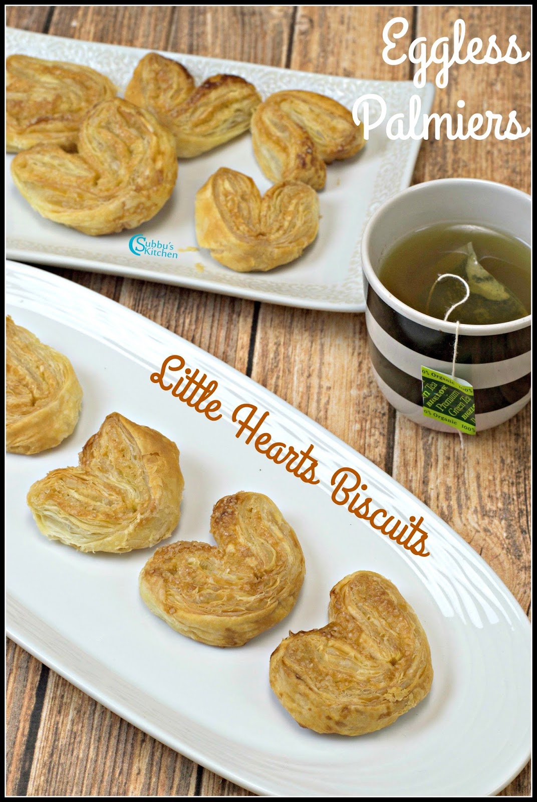 Palmiers | Little Hearts Cookies Recipe - Subbus Kitchen