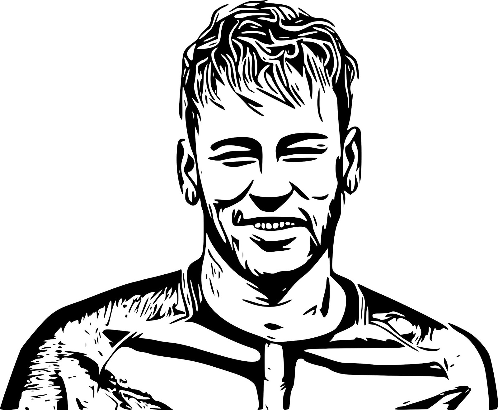 Neymar Jr | CC0 Amazing famous celebrities vectors, silhouettes, stencils