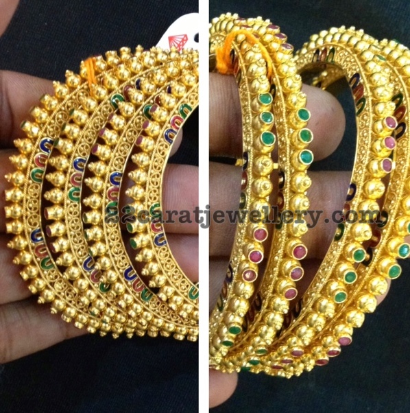 Designer Fashion Gold Bangles - Jewellery Designs