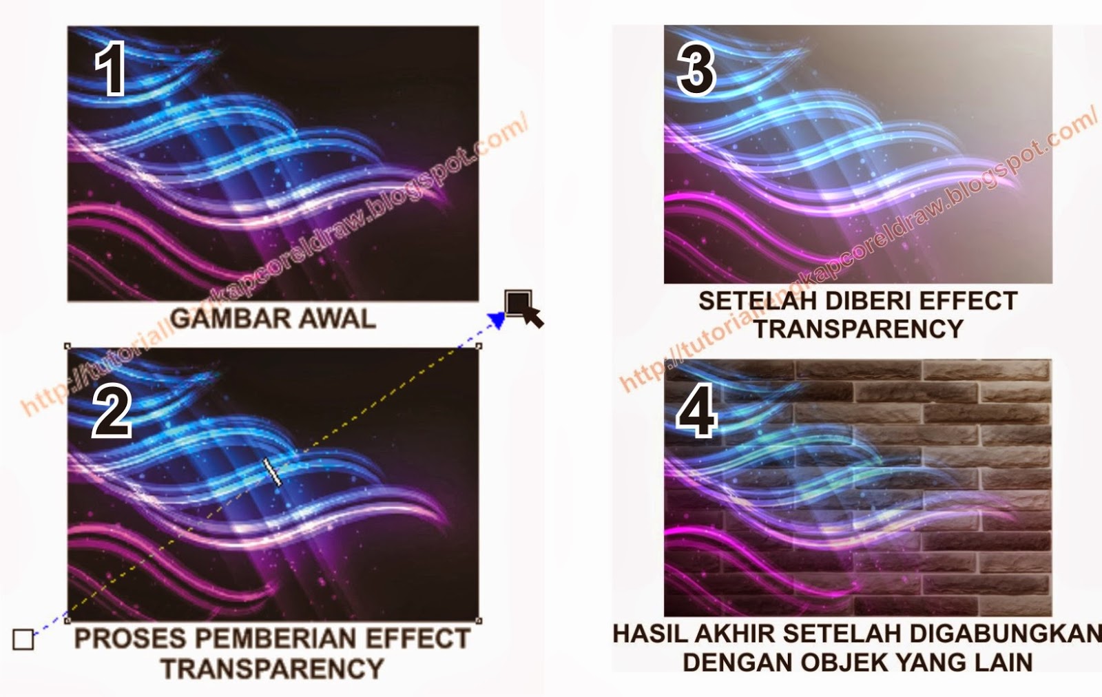 Mengenal Interactive Transparency pada Toolbox CorelDraw | Tutorial ...
