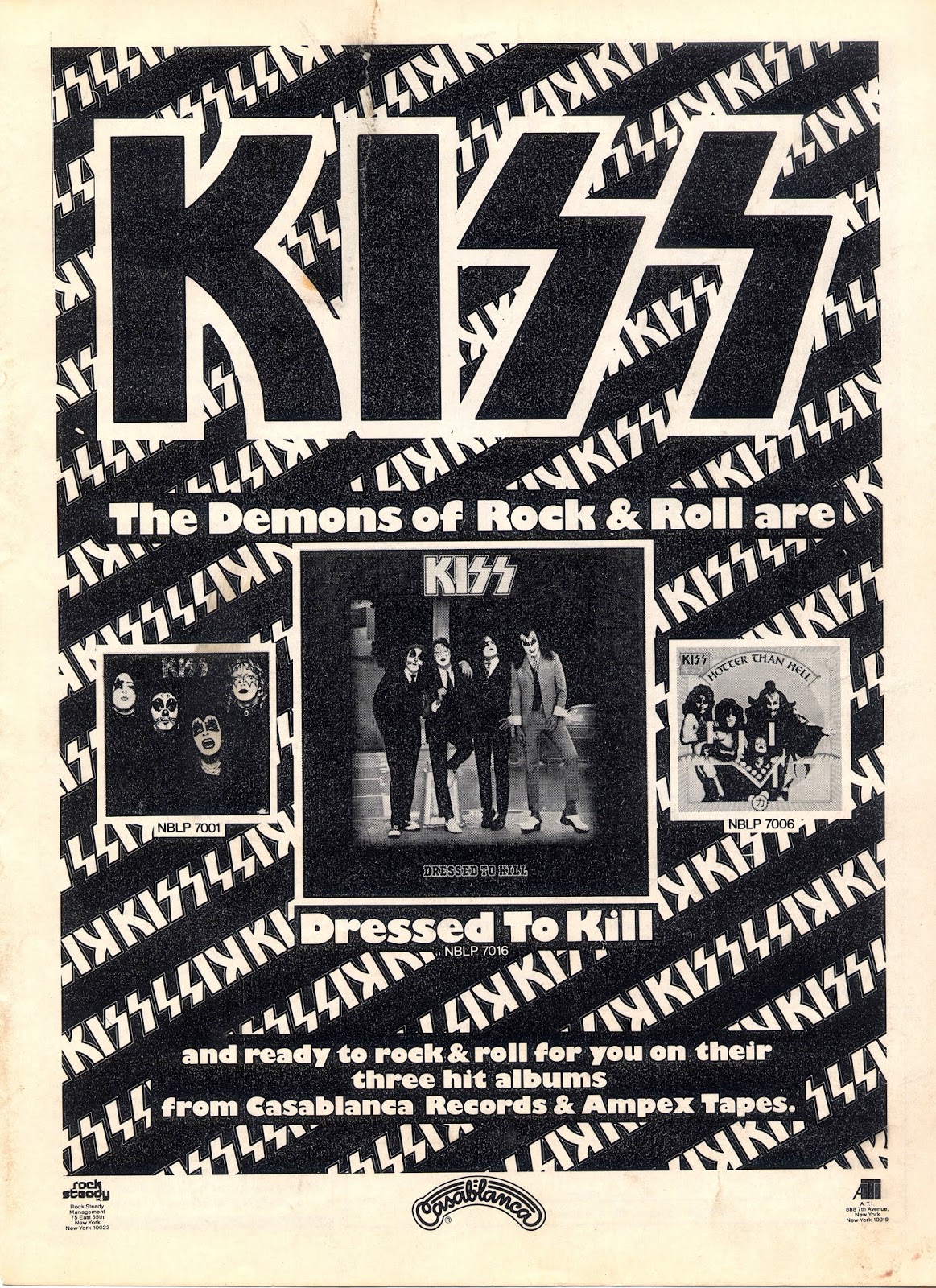 Classic Rock Album Ads: KISS - Dressed To Kill