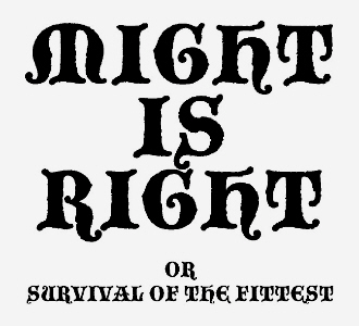 MIGHT IS RIGHT: |HAMARAY ESSAYS