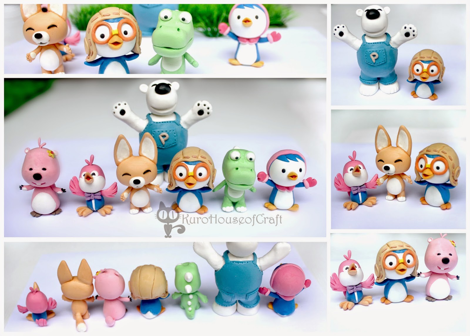 KuroHouse of Craft: Pororo and friends Clay Figures { Cake Topper }