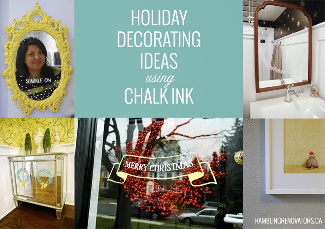 Holiday Decorating Using Chalk Ink - Rambling Renovators