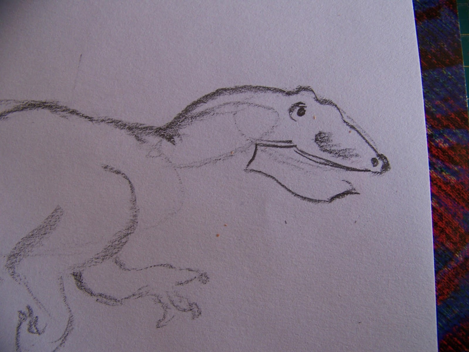 A Pretty Talent Blog: Drawing a dinosaur step by step with Derwent ...