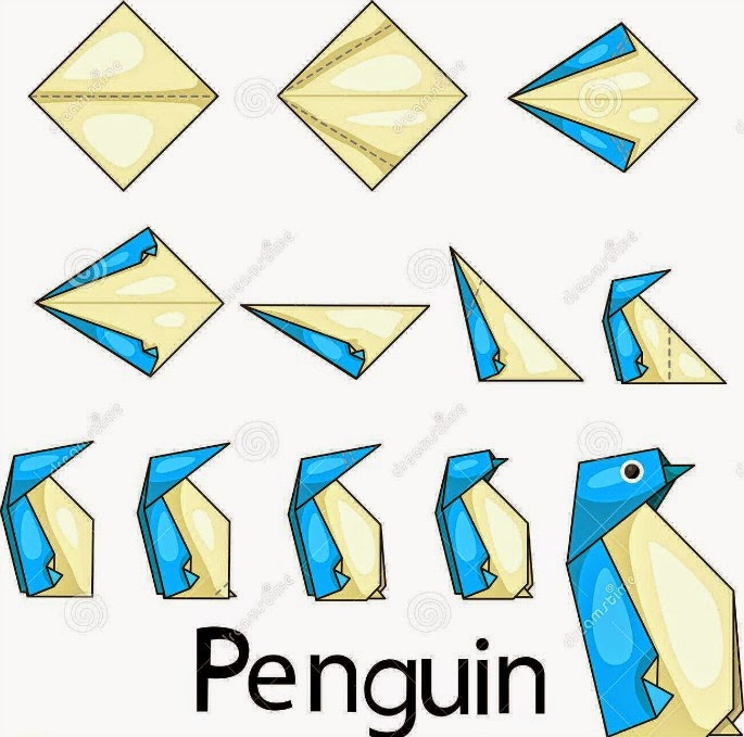 Origami penguin, Origami templates, Origami easy