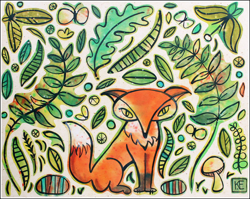 My Owl Barn: Kate Endle's New Ink Collage Series