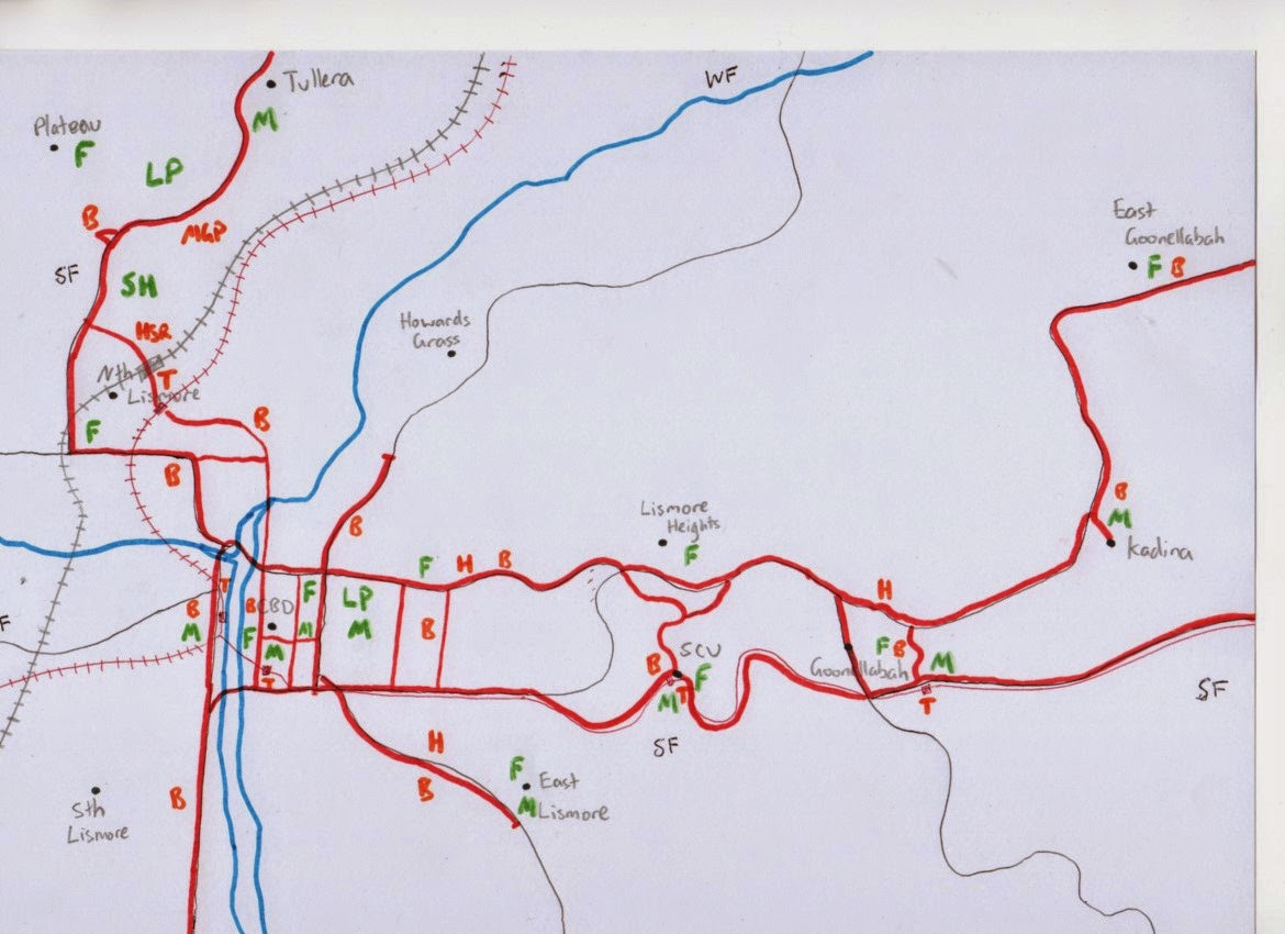 EcoMatt - Gazette of Sustainability: Sustainability map of Lismore City