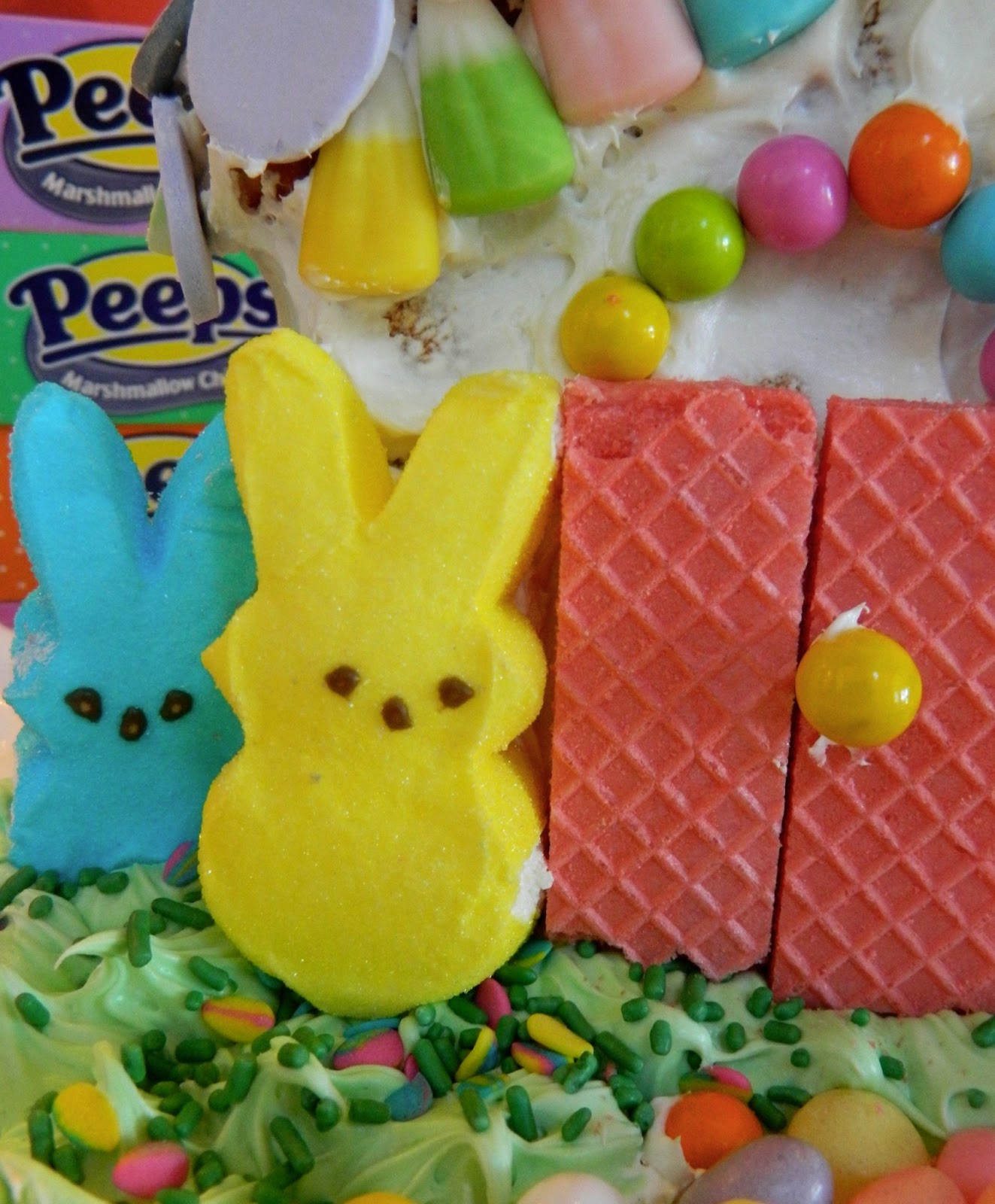 the vintage umbrella: Peeps cake