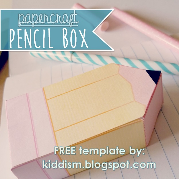 Kiddism.: Back to School Freebie: Papercraft Pencil Box!