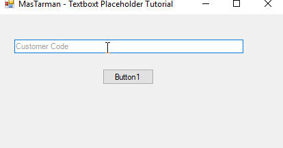 Create Watermark / Placeholder Textbox Visual Basic Net 2017 - Jadwal LRT Terbaru