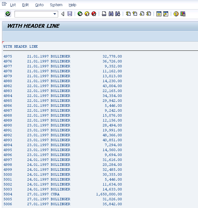 Internal Table with header Line