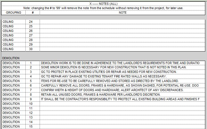 Revit Templateer 6 Sheet Notes Revit Templateer 6 Sheet Notes