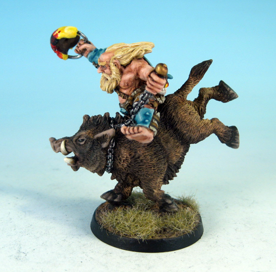 Laughing Ferret: Blood Bowl Hill Dwarf Death Boar Finished