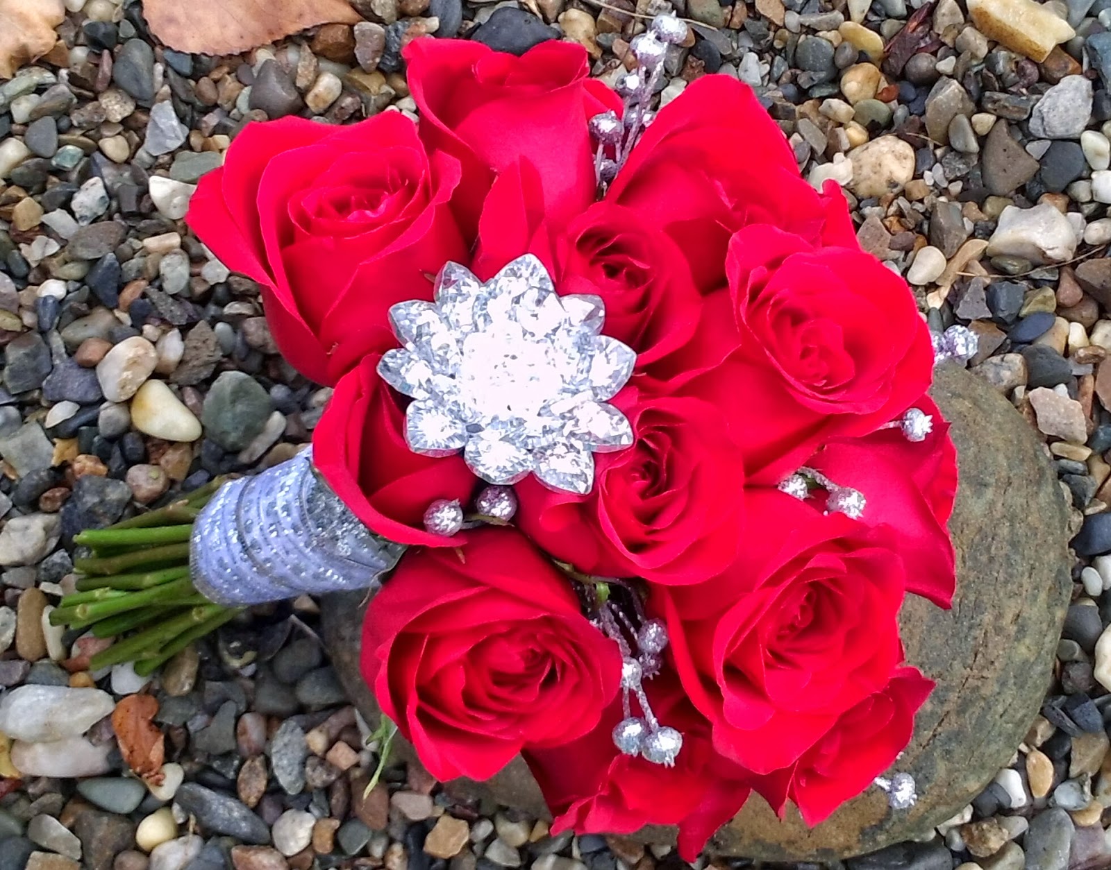 Becky's Blossoms: Savanah's Red Rose Bridal Bouquet