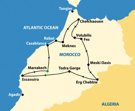 Let's go Morocco 爱在摩洛哥: Morocco Tourist Map and Places ( 摩洛哥旅游地图和景点 )