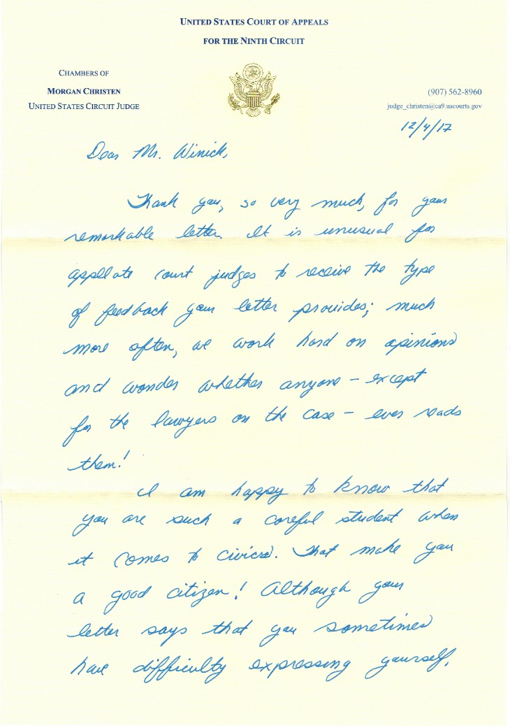 Mattsletters: U.S. Circuit Judge Morgan Christen of U.S. Court of ...