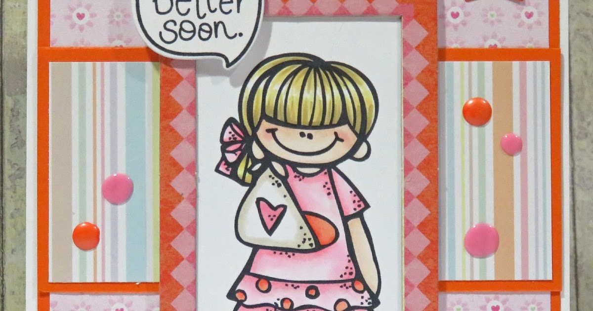 Bev's Little Craft Room: Feel Better Soon card with Melonheadz Get Well ...