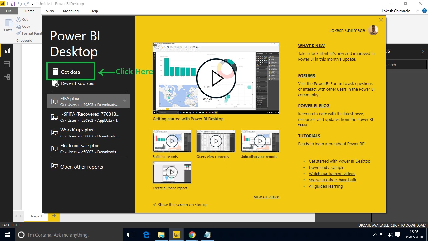 PowerBiForum: My First Report in Power BI - Step By Step