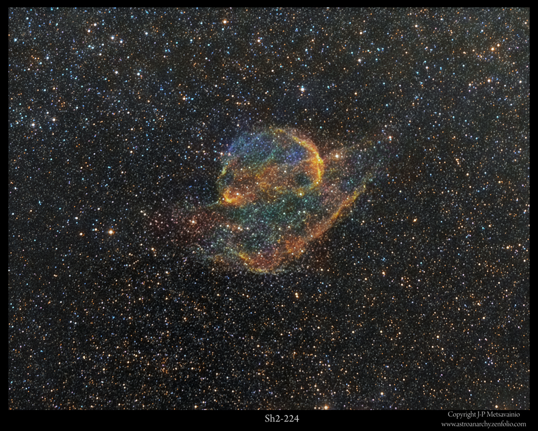 Astro Anarchy: Sharpless objects, 223, 224 and 225 in Auriga, reprocessed