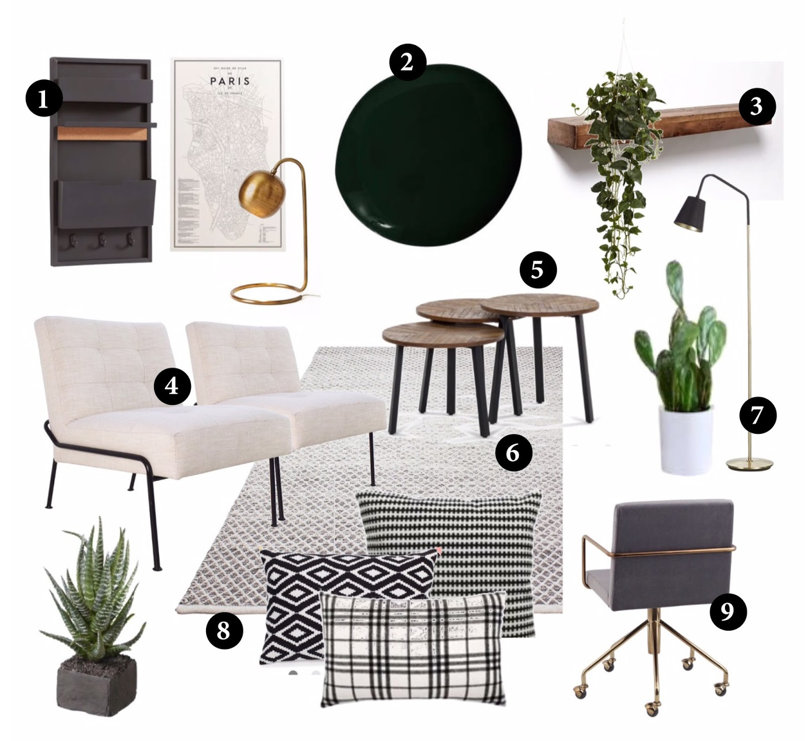 Mood Board - Living Room/Office - Moody Scandinavian Chic - Harlow ...