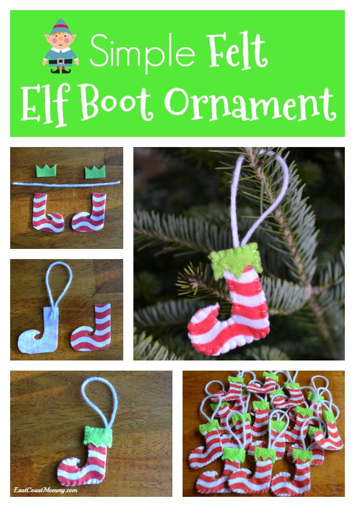 East Coast Mommy: {simple} Felt Elf Boot Ornament