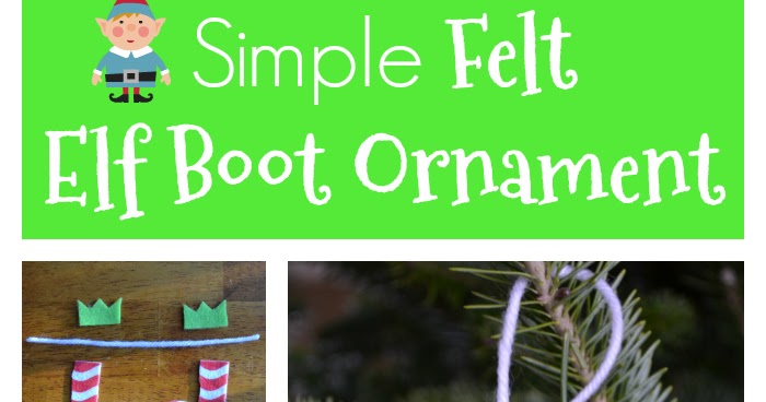 East Coast Mommy: {simple} Felt Elf Boot Ornament
