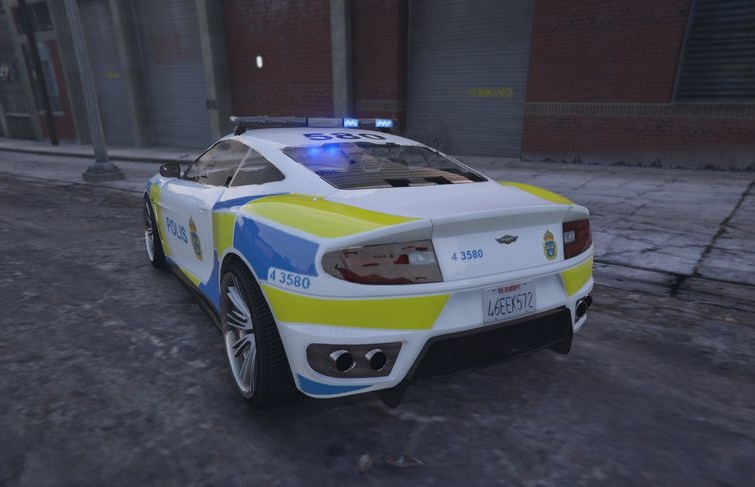 MOD GTA V - MOBIL POLISI SPORT MASSACRO SWEDISH POLICE SKIN | Mod GTA V