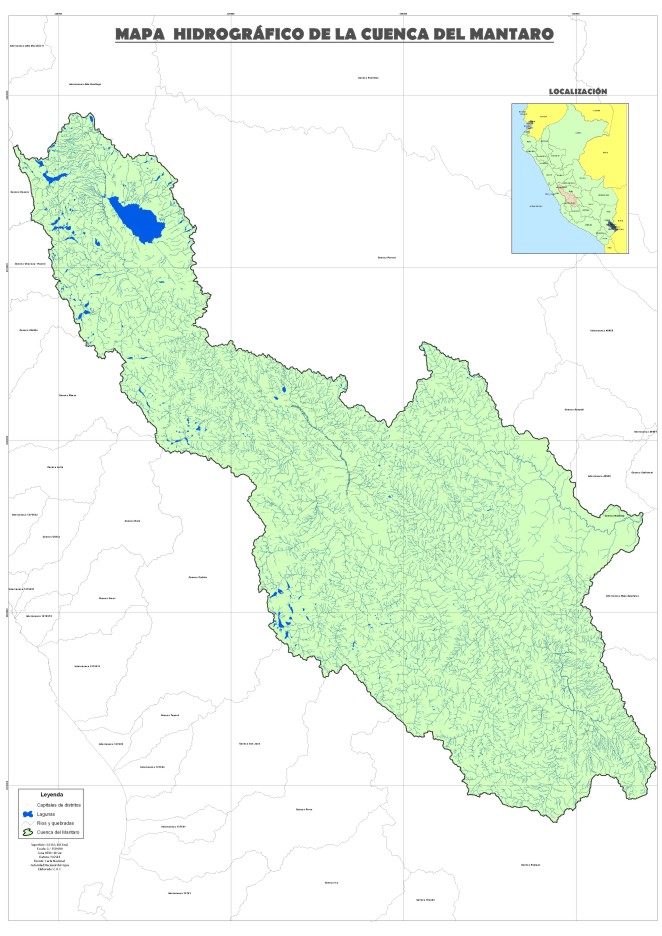 MAPAS TEMATICOS DEL PERU: Mapa Hidrográfico de la Cuenca del Mantaro
