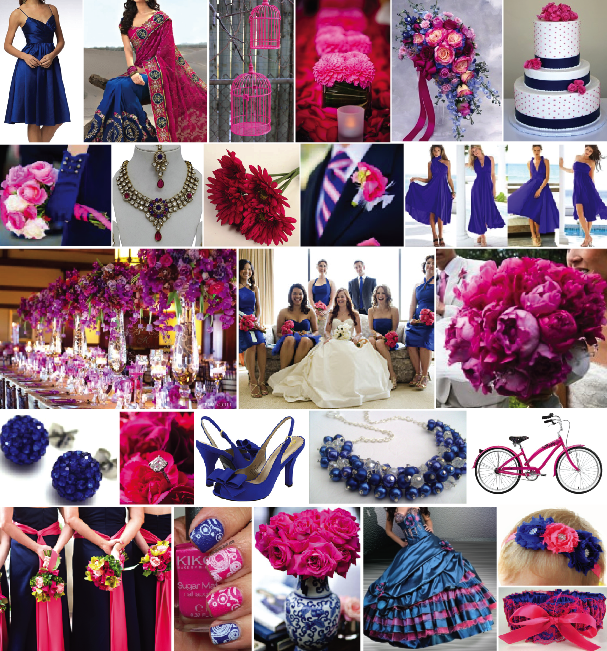 Ideas by Andrea: Summer Color Combo - Royal Blue & Magenta