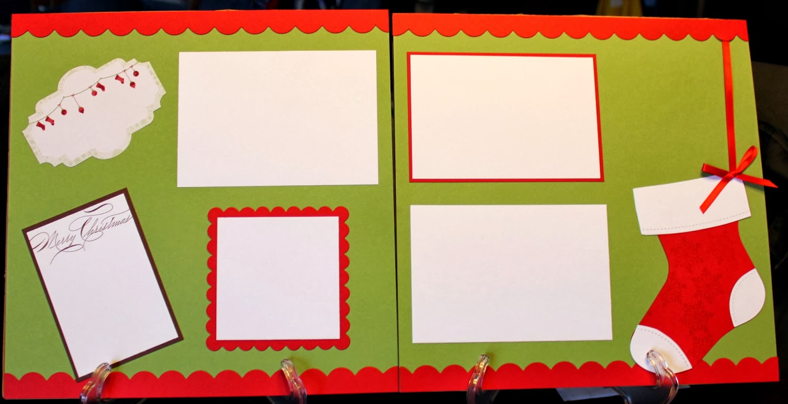 Stacy's Stampin' Spot: Clean and Simple Two Page Christmas Layout