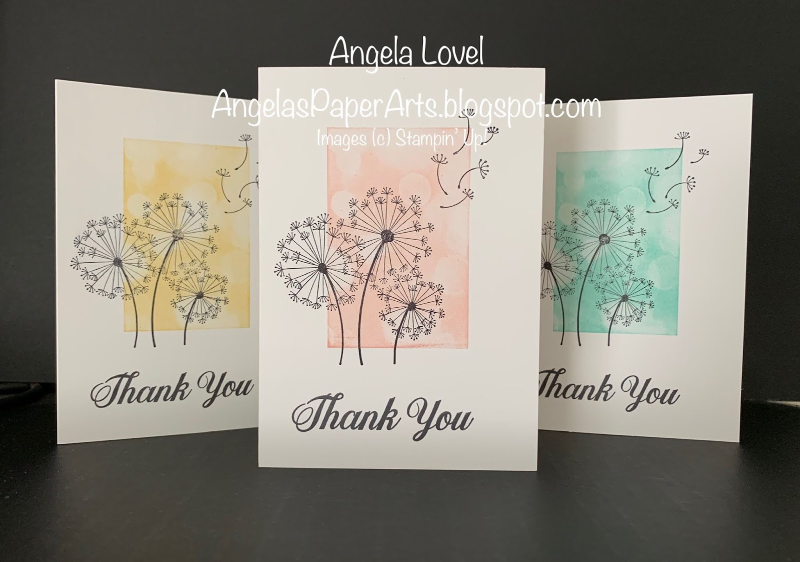 Angela's PaperArts: Dandelion Wishes quick & easy card