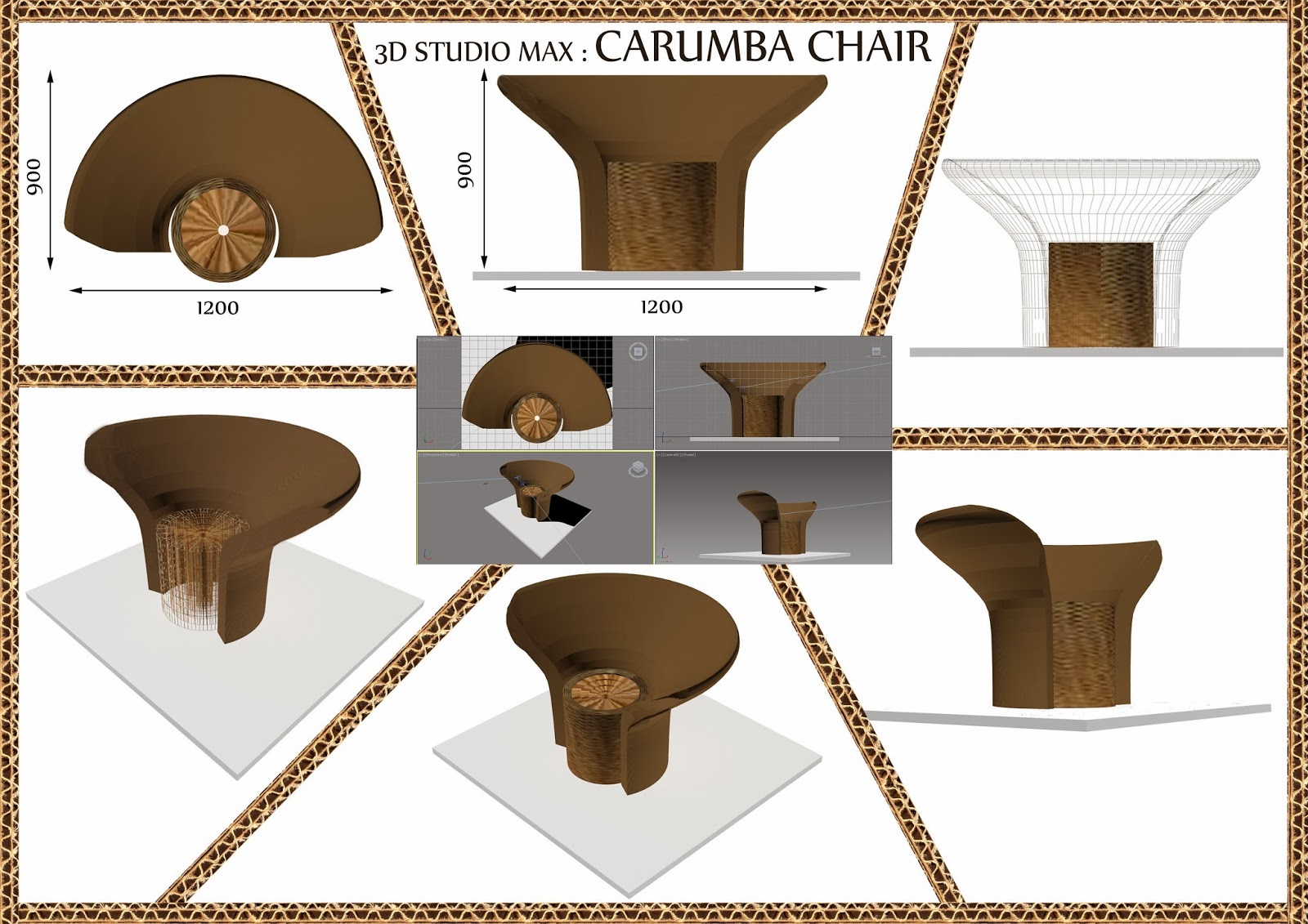 VJ's Interior Architecture Journey: Carumba Chair 3D Max Assignment