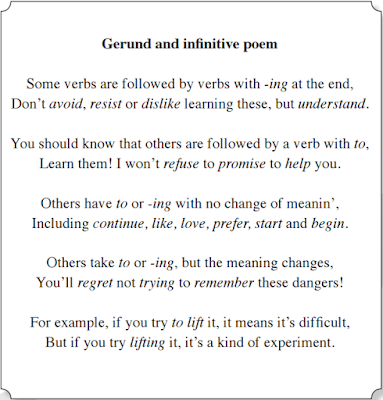 Teaching & Learning: Gerund and Infinitive Poem