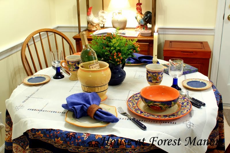 House at Forest Manor: An Italian Tablescape and a Giveaway