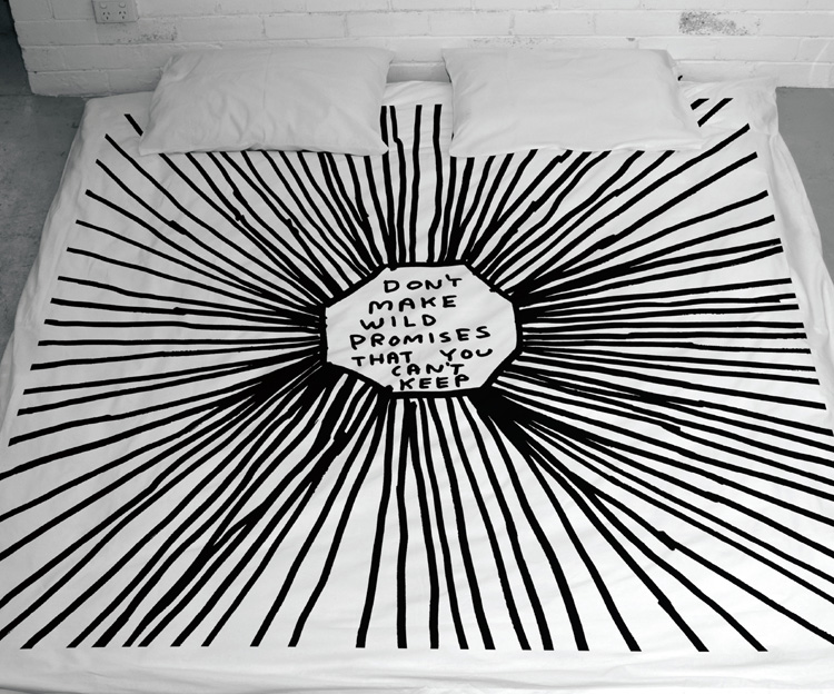 Artists' Books and Multiples: David Shrigley Pillowcases and Bedspread