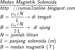 Rumus2 Fisika : Rumus Fisika Medan Magnetik