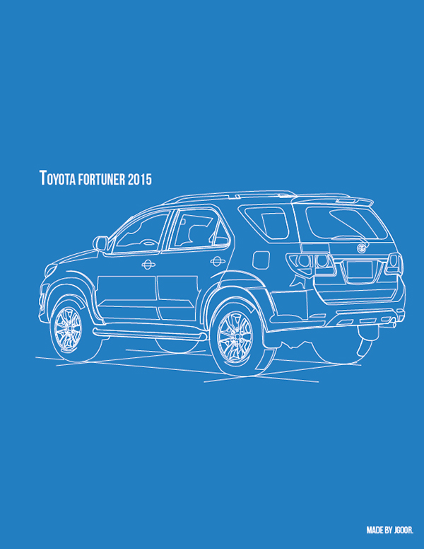 The World of Goor: Toyota Fortuner 2015 Vector Blueprints