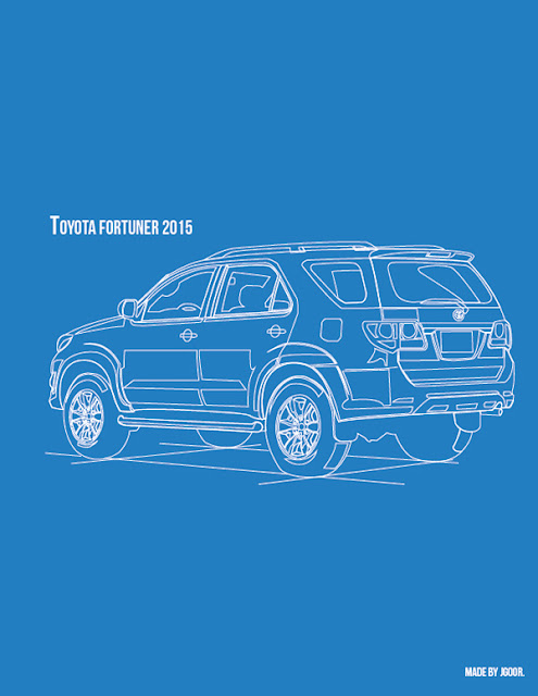 The World of Goor: Toyota Fortuner 2015 Vector Blueprints