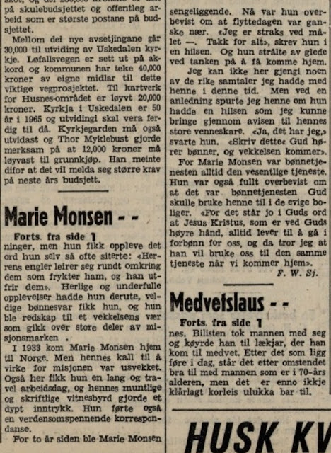 Ove Sandvik: Marie Monsen – vekkerøst i Kina